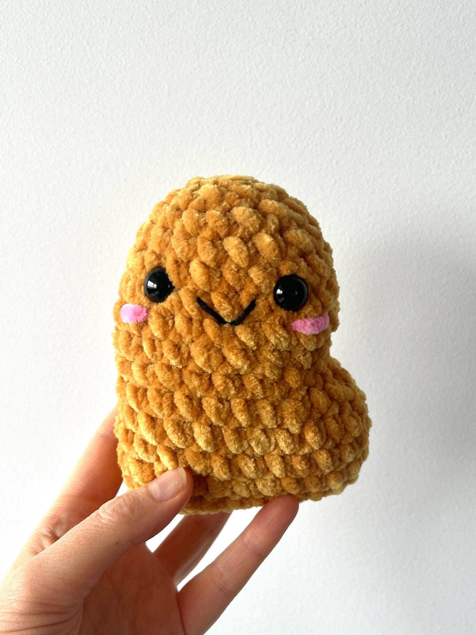 Crochet Chicken Nugget Plushie Crochet Nugget Crochet - Etsy