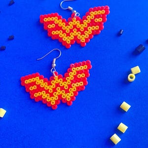 Perler Bead Earrings Set of 10 | Kawaii Dangle Earrings | Handmade ...