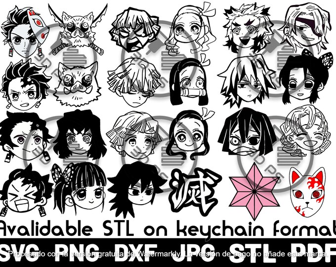 24 Designs / Anime SVG Bundle Digital Download / Japanese SVG / / Anime ...