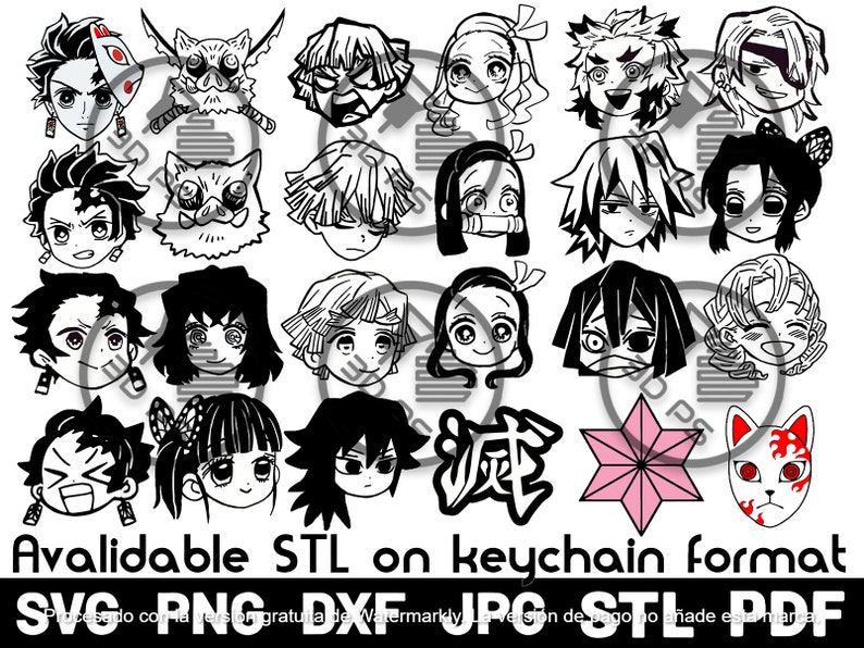 24 Designs / Anime SVG Bundle Digital Download / Japanese SVG / / Anime ...