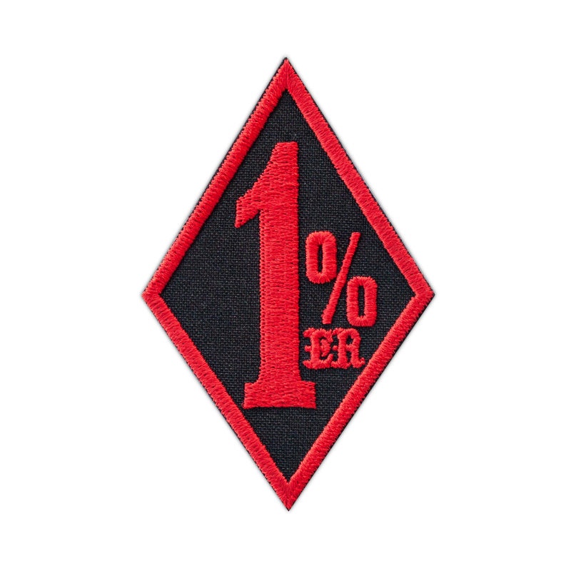 1%ER MC Outlaw One Percenter Biker Motocycle Embroidered Patch - Etsy