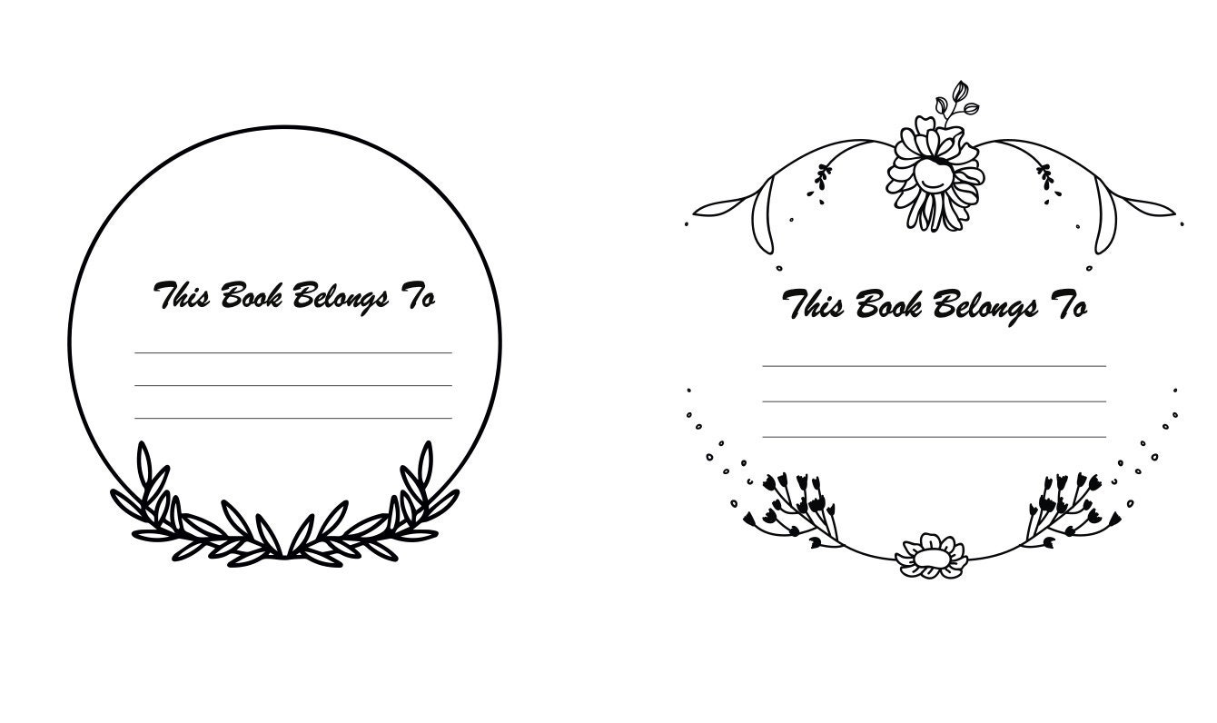 150 Book Labels "this Book Belongs To" - Etsy