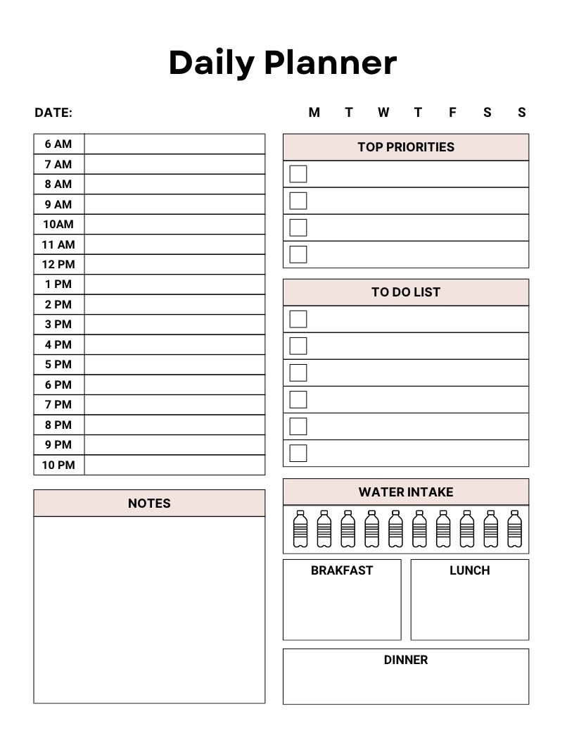 Editable Daily Planner 2024/monthly Calendar/weekly Planner/365 Days ...