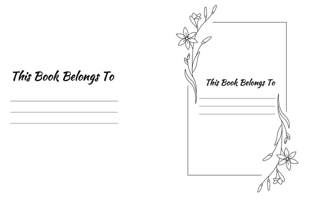 150 Book Labels "this Book Belongs To" - Etsy