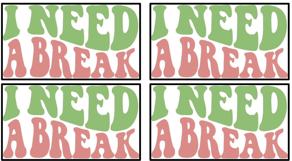 I Need a Break Cards Printable PDF - Etsy Australia