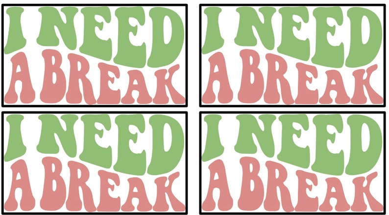 I Need a Break Cards - Printable PDF - Etsy