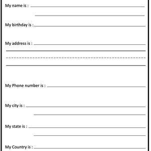 All About Me Worksheets Digital Download PDF - Etsy