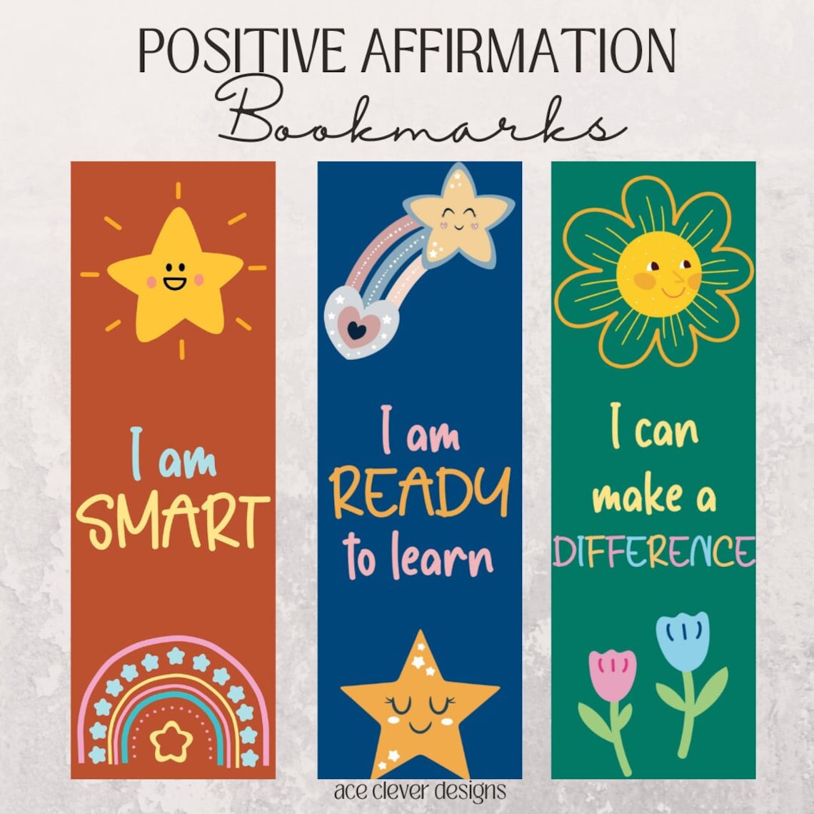 Positive Affirmations Bookmarks Cards Kids - Etsy