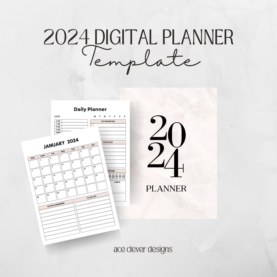Editable Daily Planner 2024/monthly Calendar/weekly Planner/365 Days ...