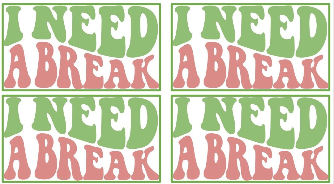 I Need a Break Cards Printable PDF - Etsy Australia