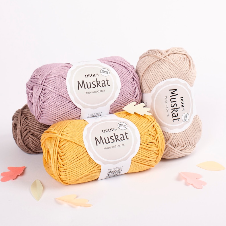 DROPS Muskat Cotton Yarn - Etsy
