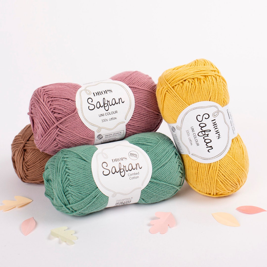 DROPS SAFRAN Cotton Yarn - Etsy