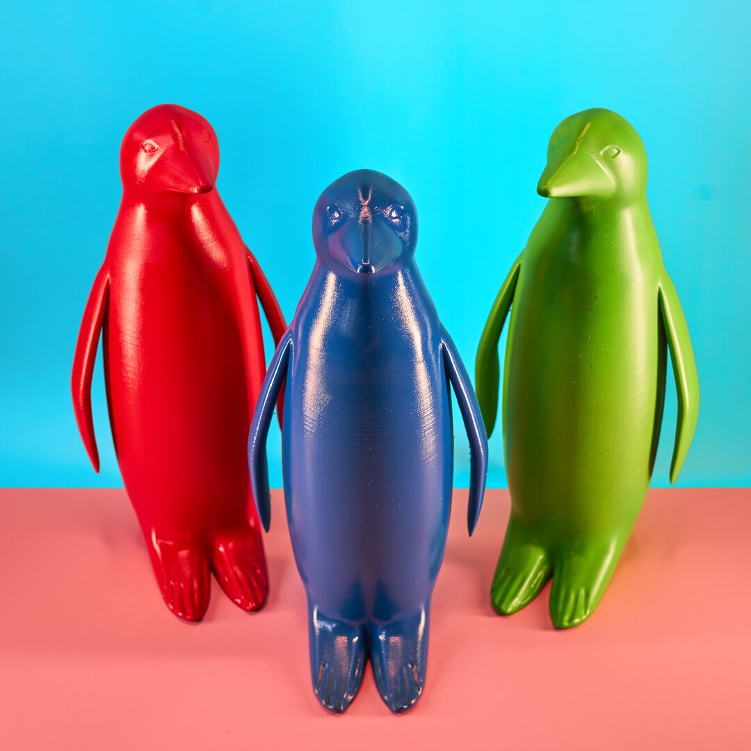 Penguin Statue | 3D Printed 10 Inch High Penguin - Pick Any Color - Etsy