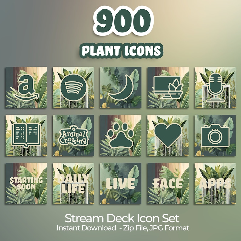 900 Stream Deck Icons | Streamers, Streaming, Twitch | Plant Icons - Etsy