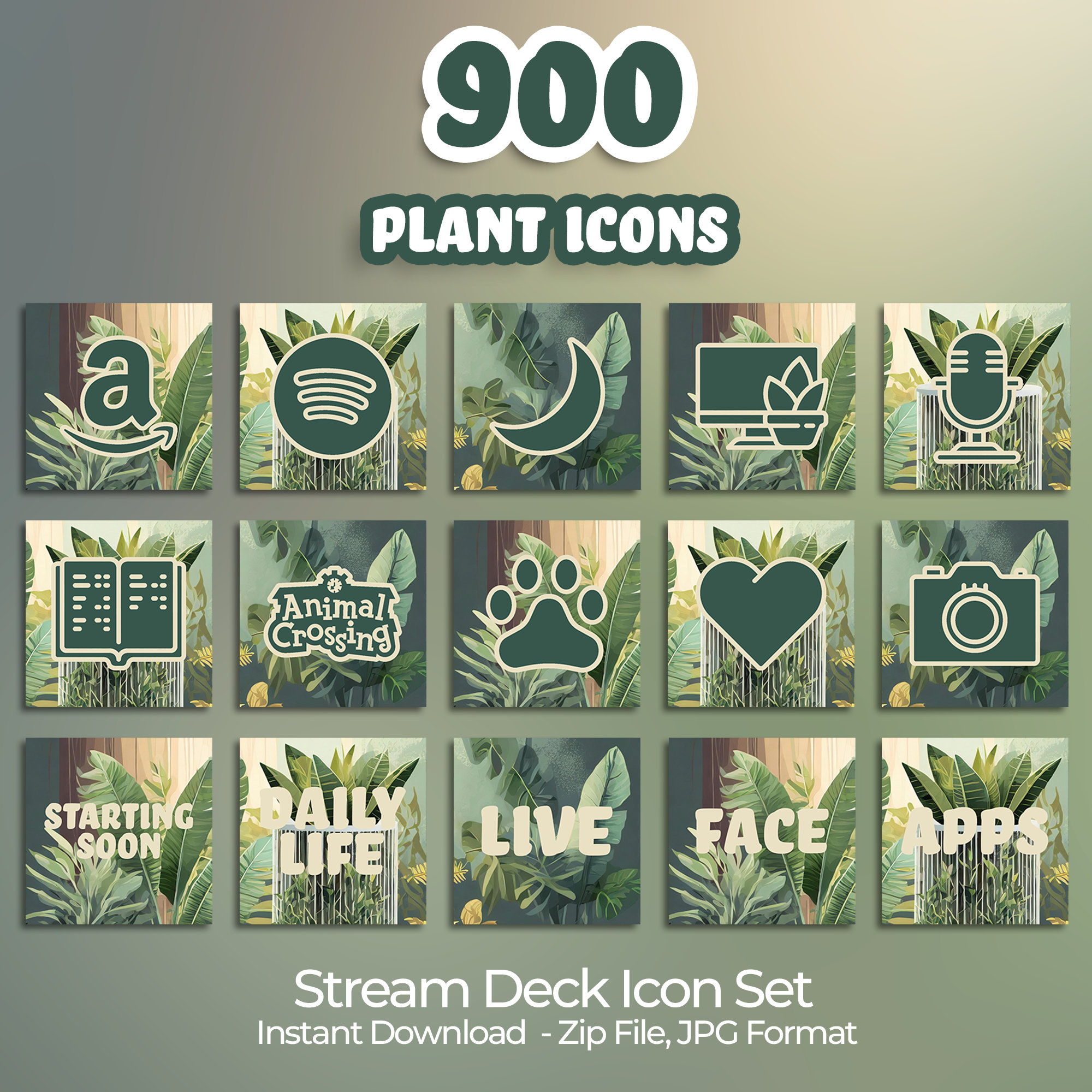 900 Stream Deck Icons | Streamers, Streaming, Twitch | Plant Icons - Etsy