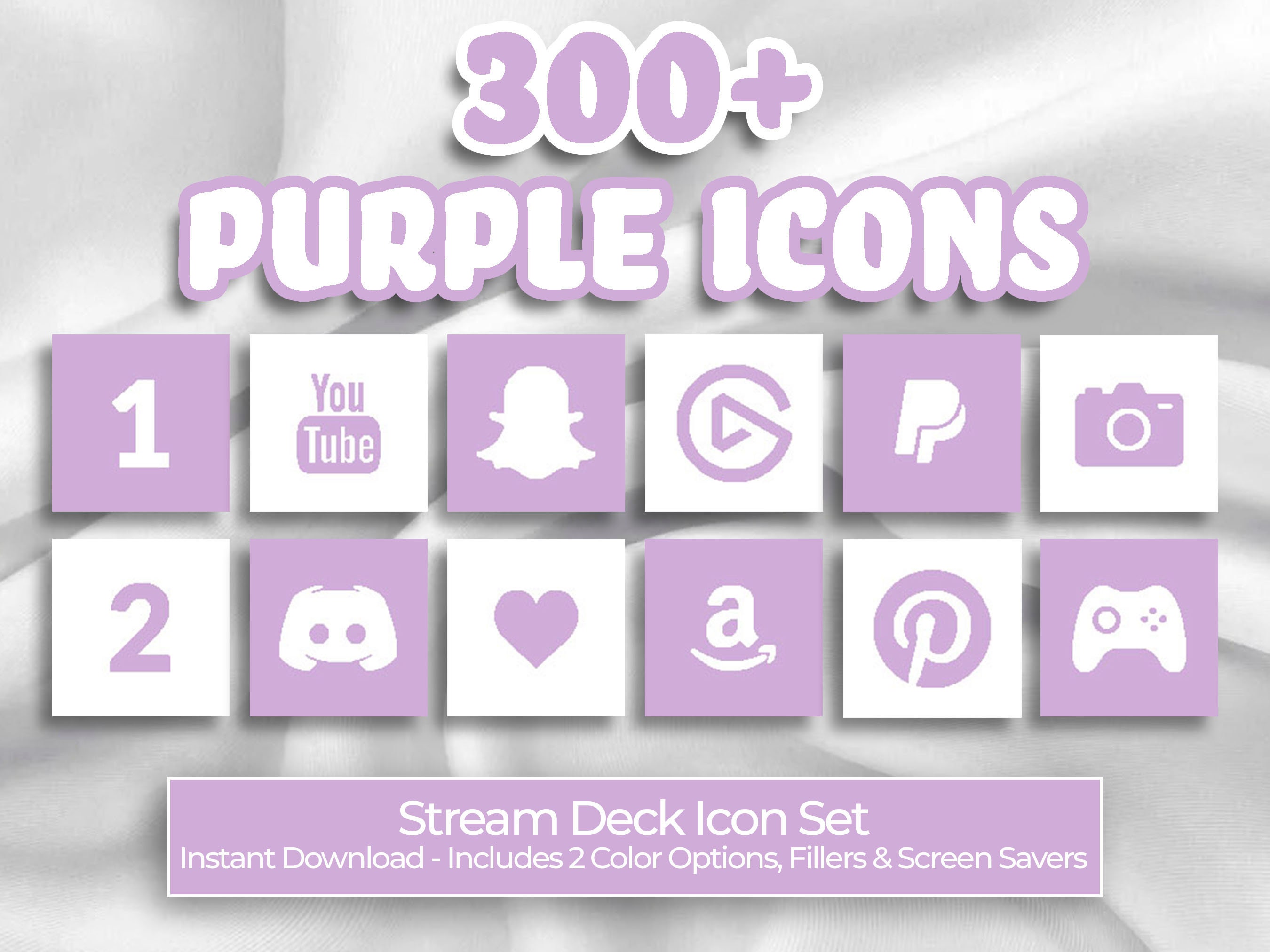 Purple - 300+ Stream Deck Icons | Streamer, Streaming, Twitch, Youtube ...