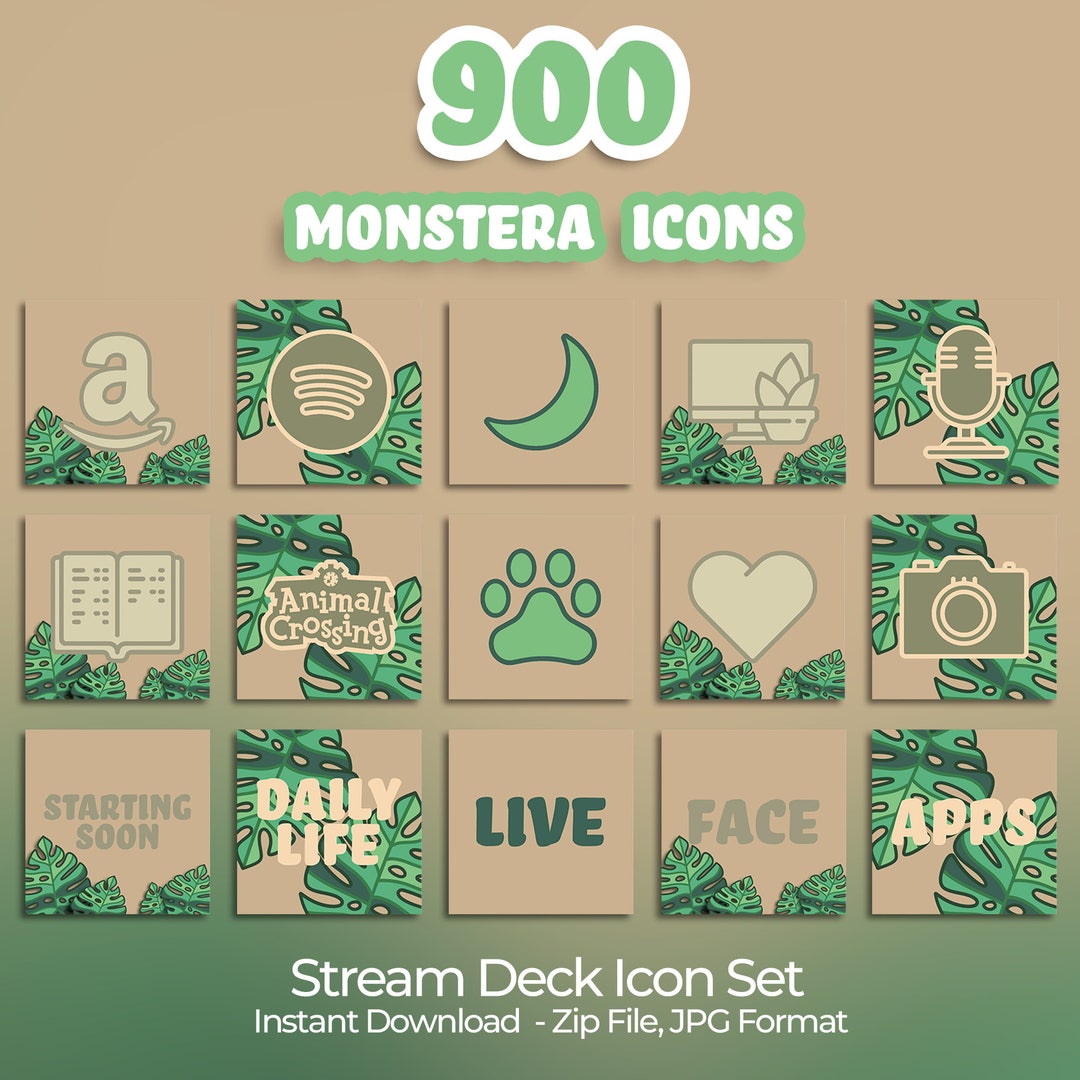 900 Stream Deck Icons | Streamers, Streaming, Twitch | Monstera Icons ...