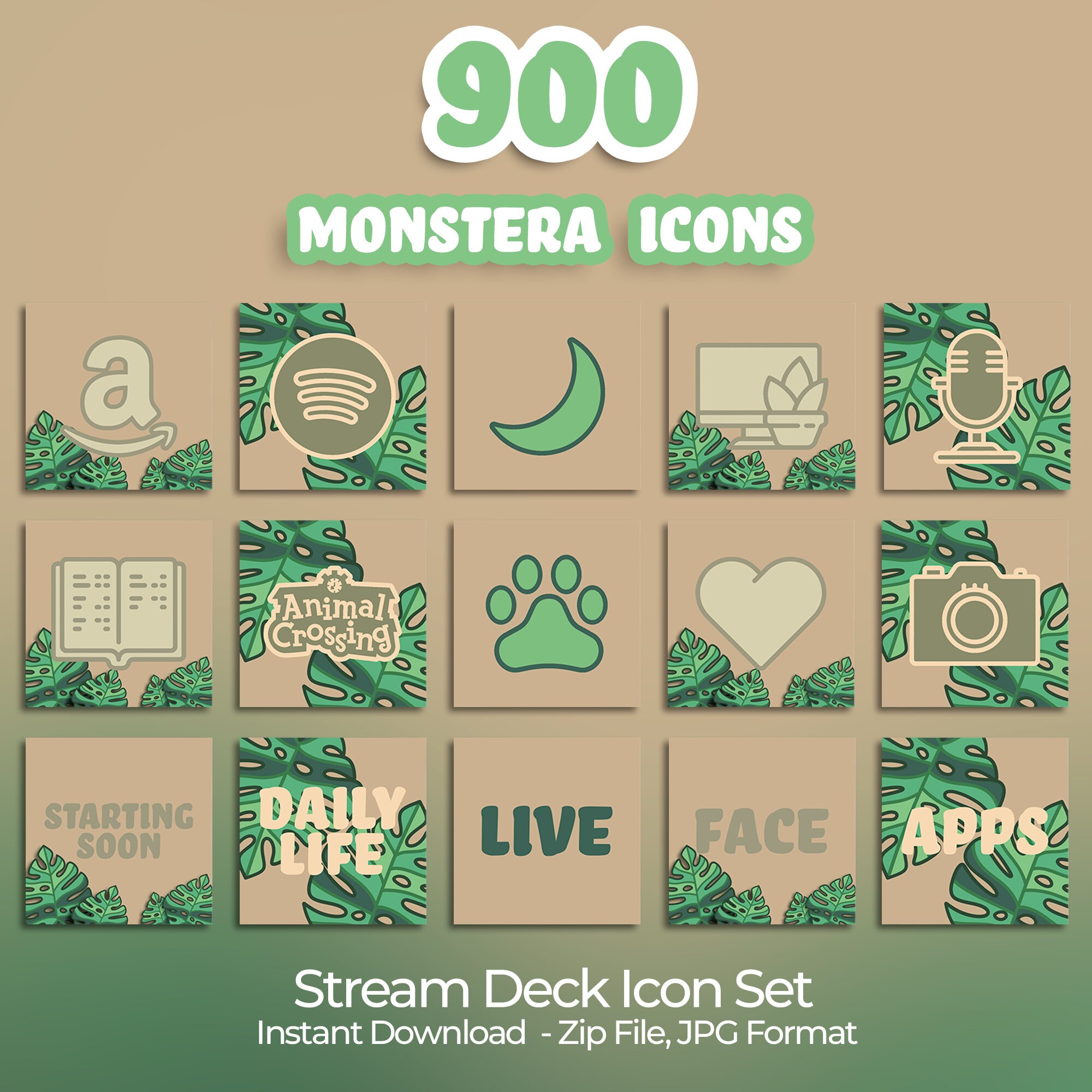 900 Stream Deck Icons | Streamers, Streaming, Twitch | Monstera Icons ...