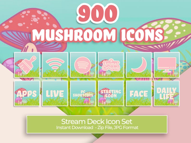Mushroom Icons 900 Stream Deck Icons Streamers, Streaming, Twitch - Etsy