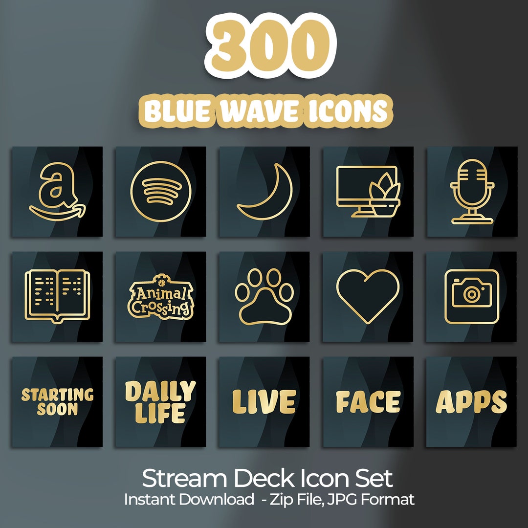 300 Stream Deck Icons | Streamers, Streaming, Twitch | Blue-wave Icons ...