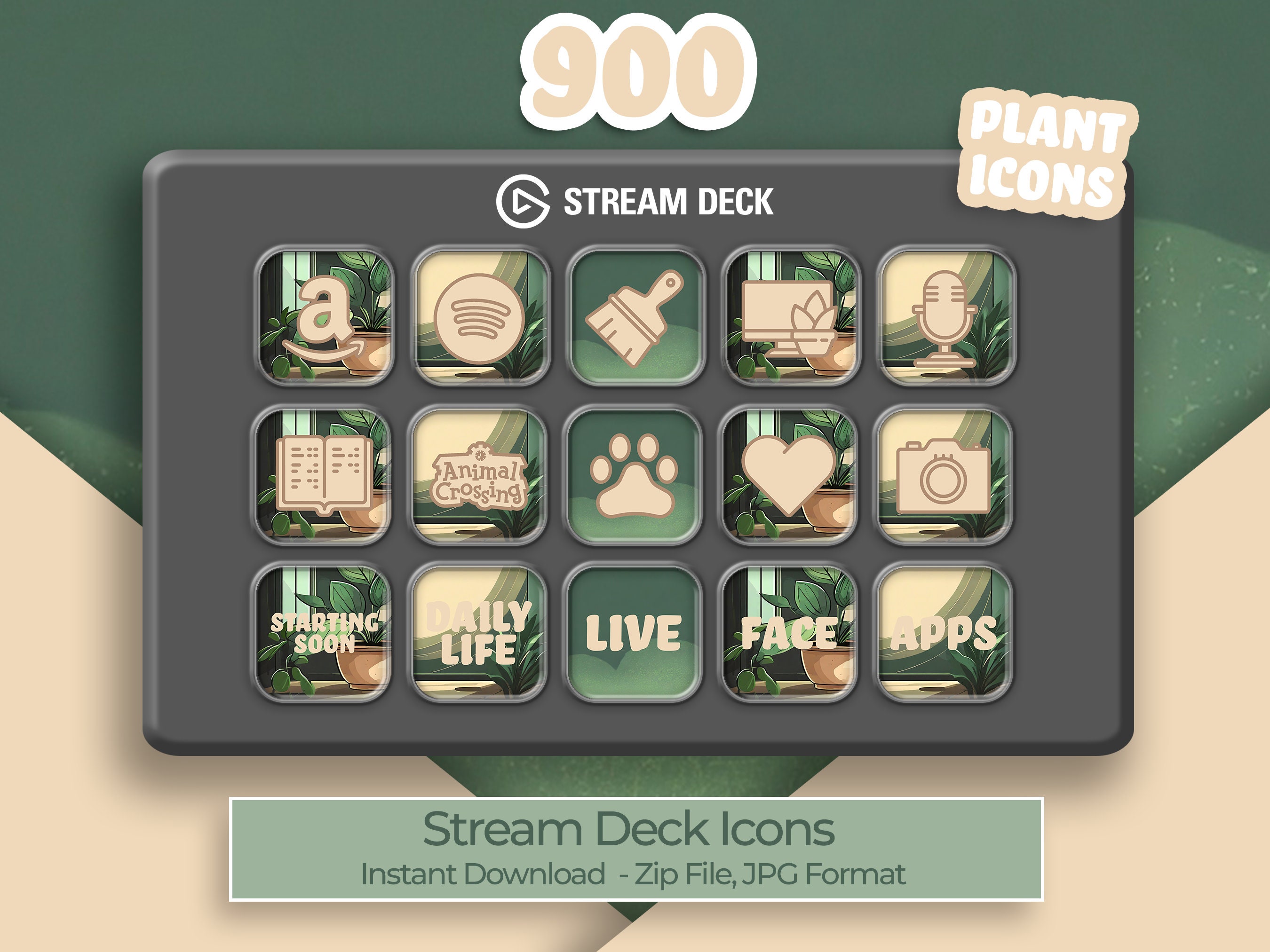 Plant Icons - 900 Stream Deck Icons | Streamers, Streaming, Twitch - Etsy