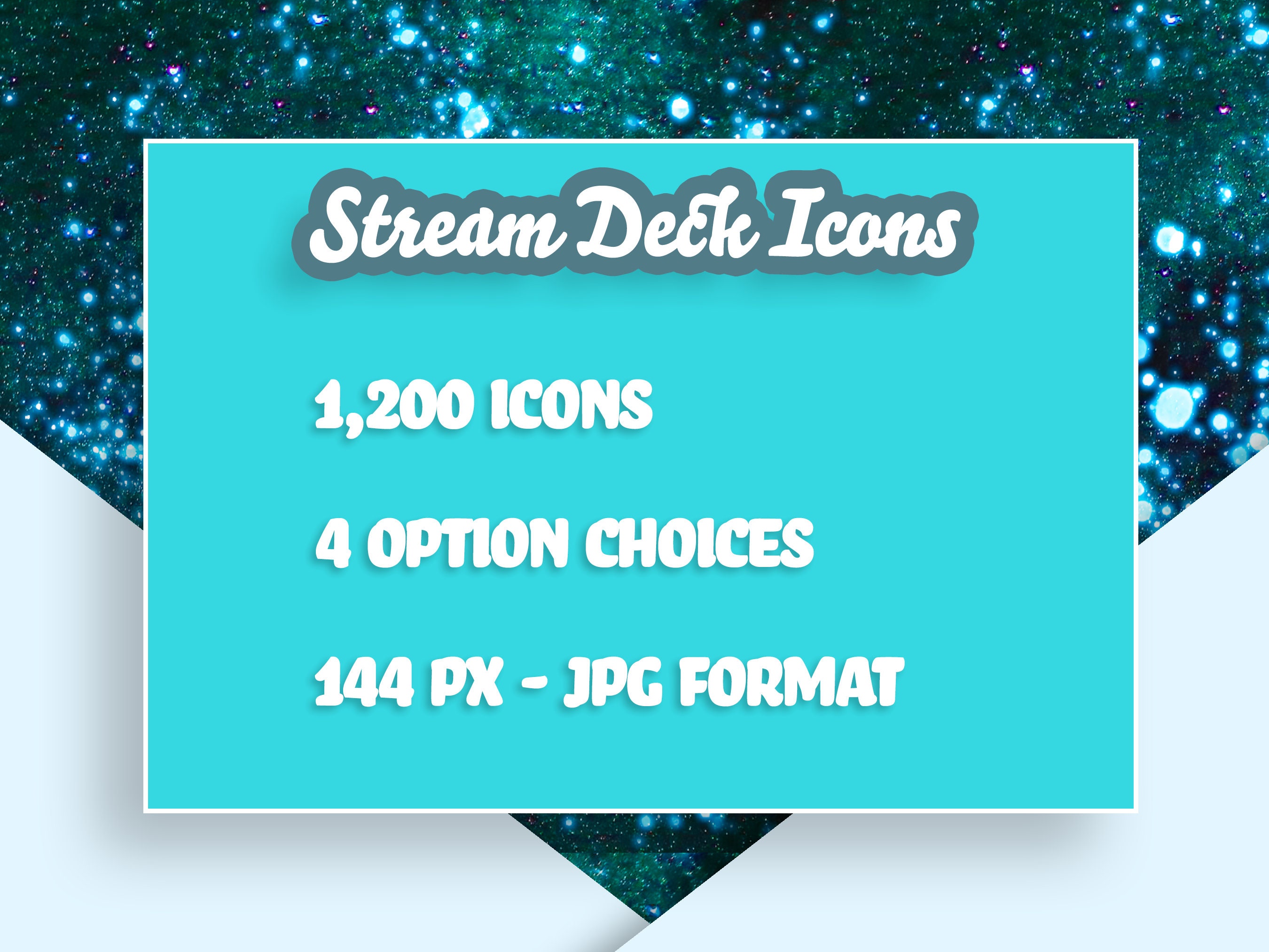 Neon Blue Galaxy - 1,200 Stream Deck Icons | Streamers, Streaming ...