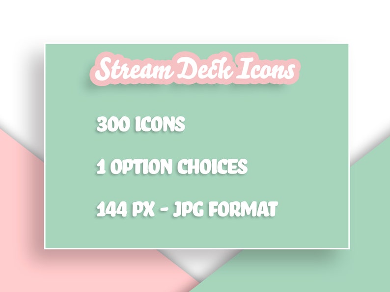 Pink Flower & Mint - 300 Stream Deck Icons | Streamers, Streaming ...