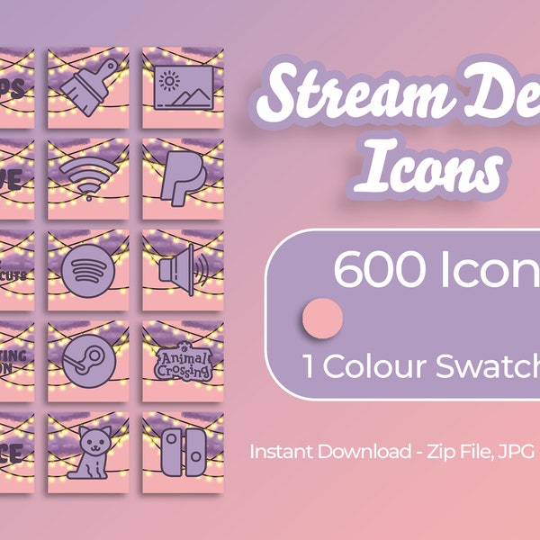 Purple 300 Stream Deck Icons Streamer, Streaming, Twitch, Youtube - Etsy
