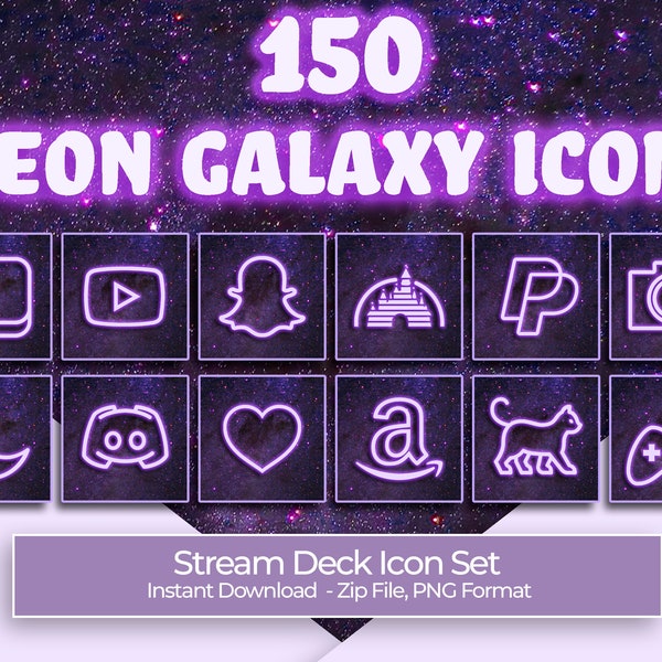 Neon Purple Icons - Etsy