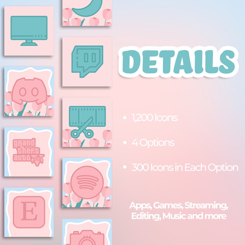1,200 Stream Deck Icons | Streamers, Streaming, Twitch | Pink Flower ...