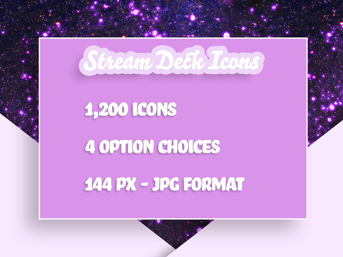 Neon Purple Galaxy - 1,200 Stream Deck Icons | Streamers, Streaming ...