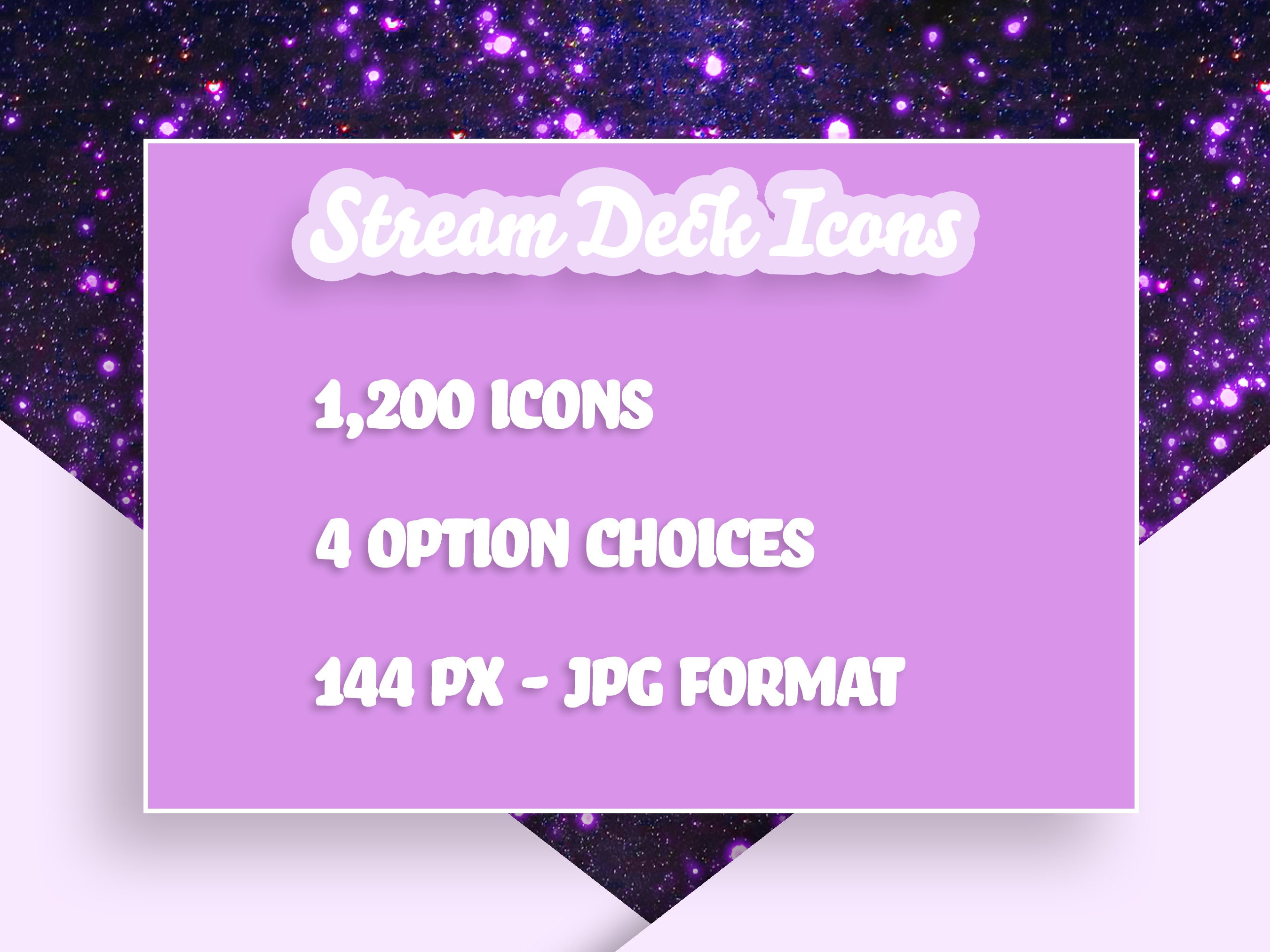 Neon Purple Galaxy - 1,200 Stream Deck Icons | Streamers, Streaming ...