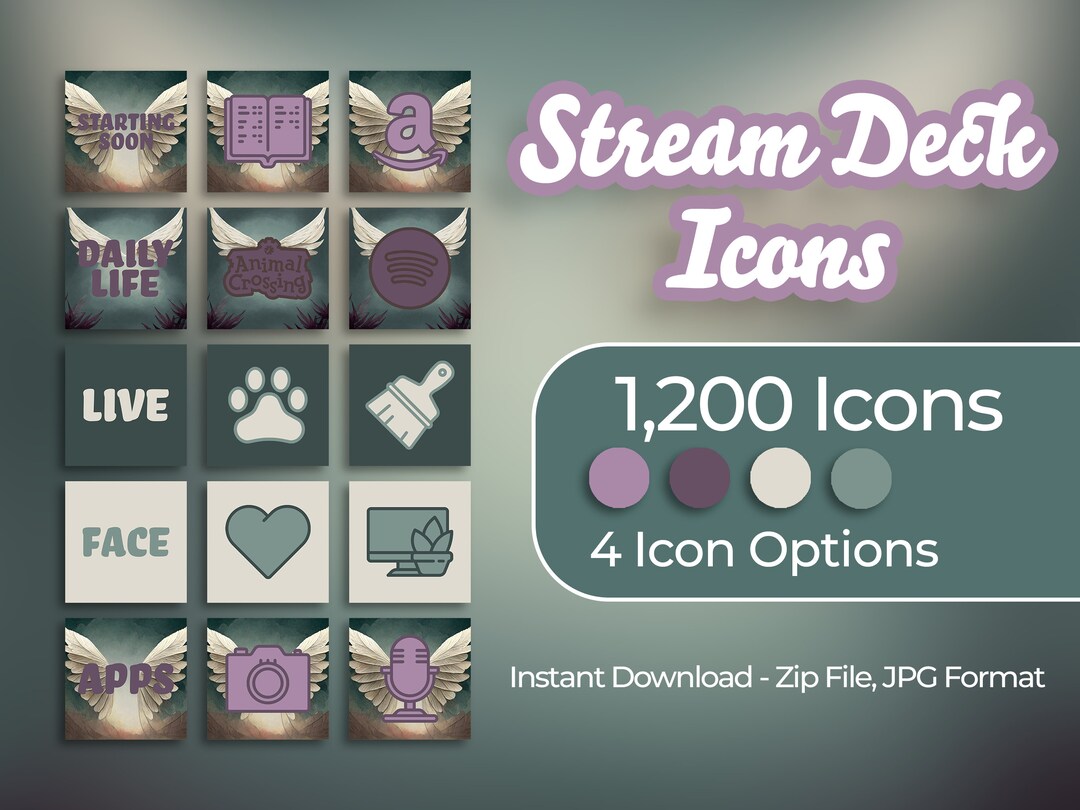 Angel Wings - 1,200 Stream Deck Icons | Streamers, Streaming, Twitch - Etsy