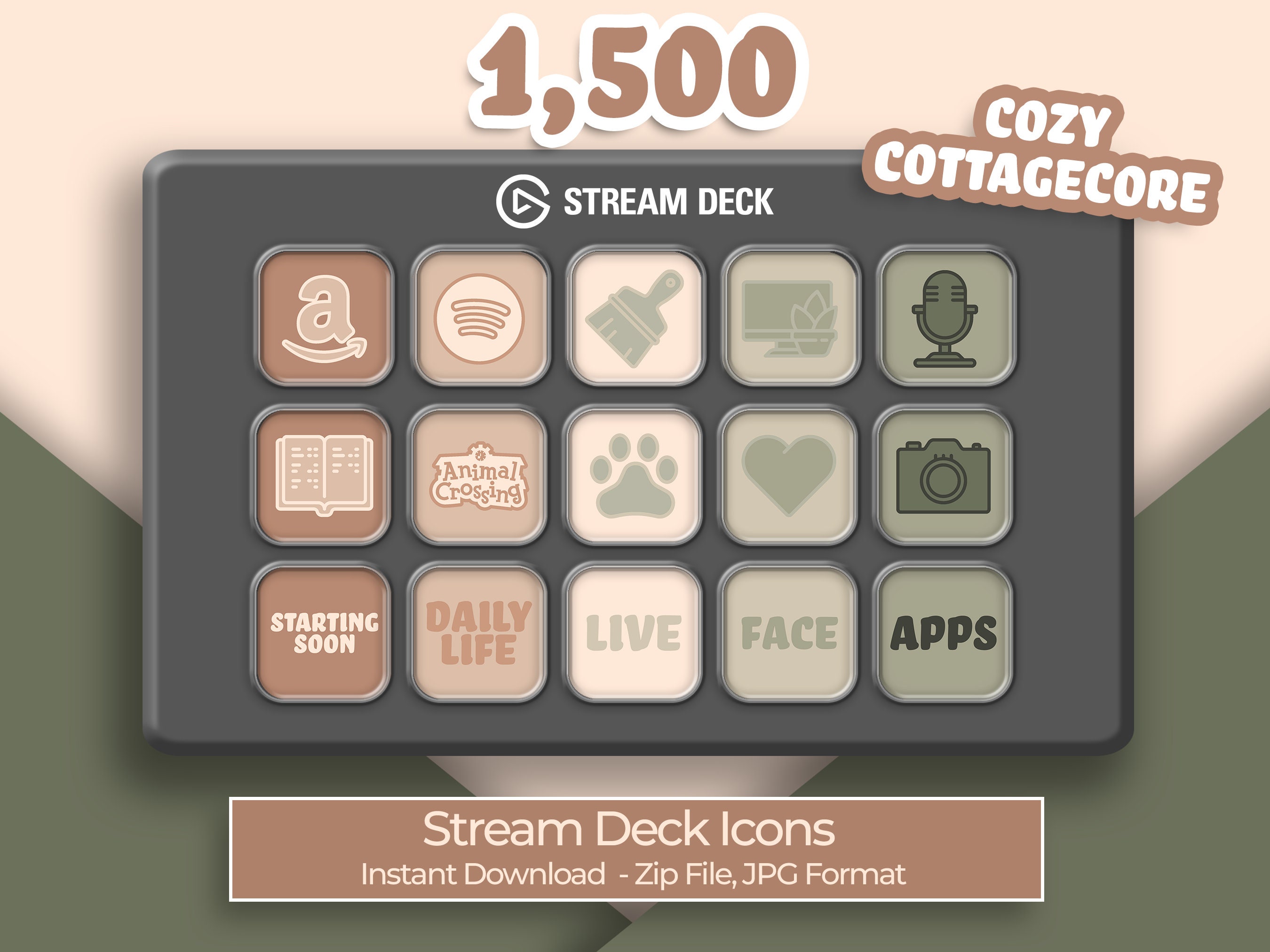 Cozy Cottagecore - 1,500 Stream Deck Icons | Streamers, Streaming ...