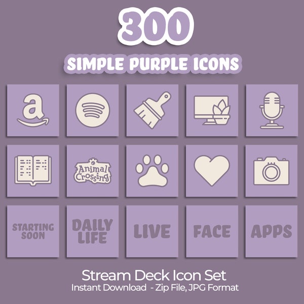 Stream Deck Icons Purple - Etsy