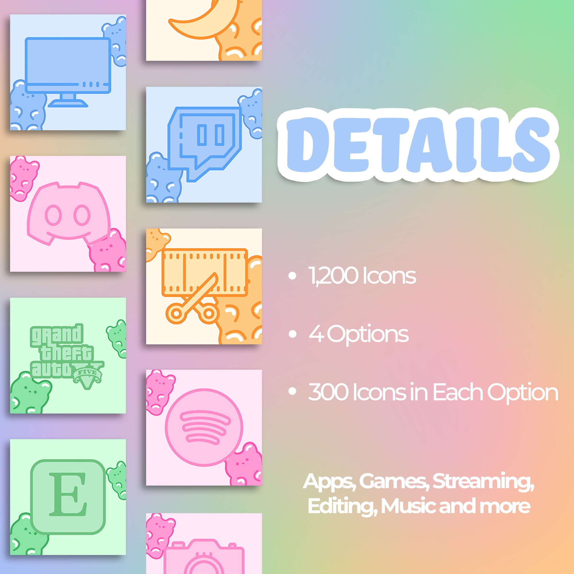 1,200 Stream Deck Icons | Streamers, Streaming, Twitch | Gummy Bear ...