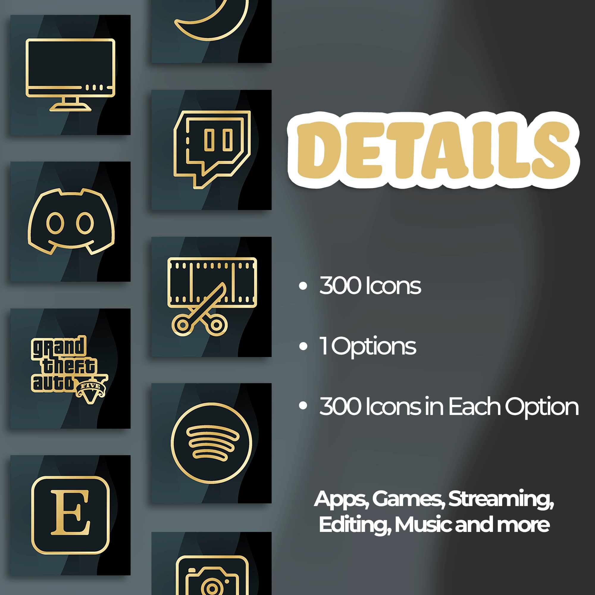 300 Stream Deck Icons | Streamers, Streaming, Twitch | Blue-wave Icons ...
