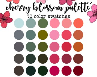 Royalty Color Palette Set of 30 Color Swatches - Etsy