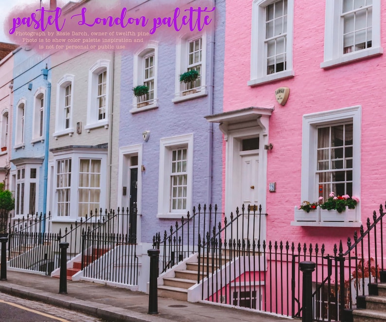Pastel London Color Palette Set of 30 Color Swatches - Etsy