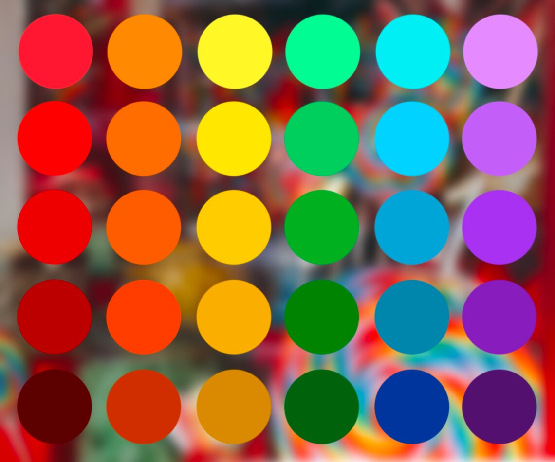 Candy Shop Color Palette Set of 30 Color Swatches - Etsy