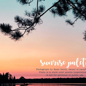 Sunrise Color Palette Set of 30 Color Swatches - Etsy