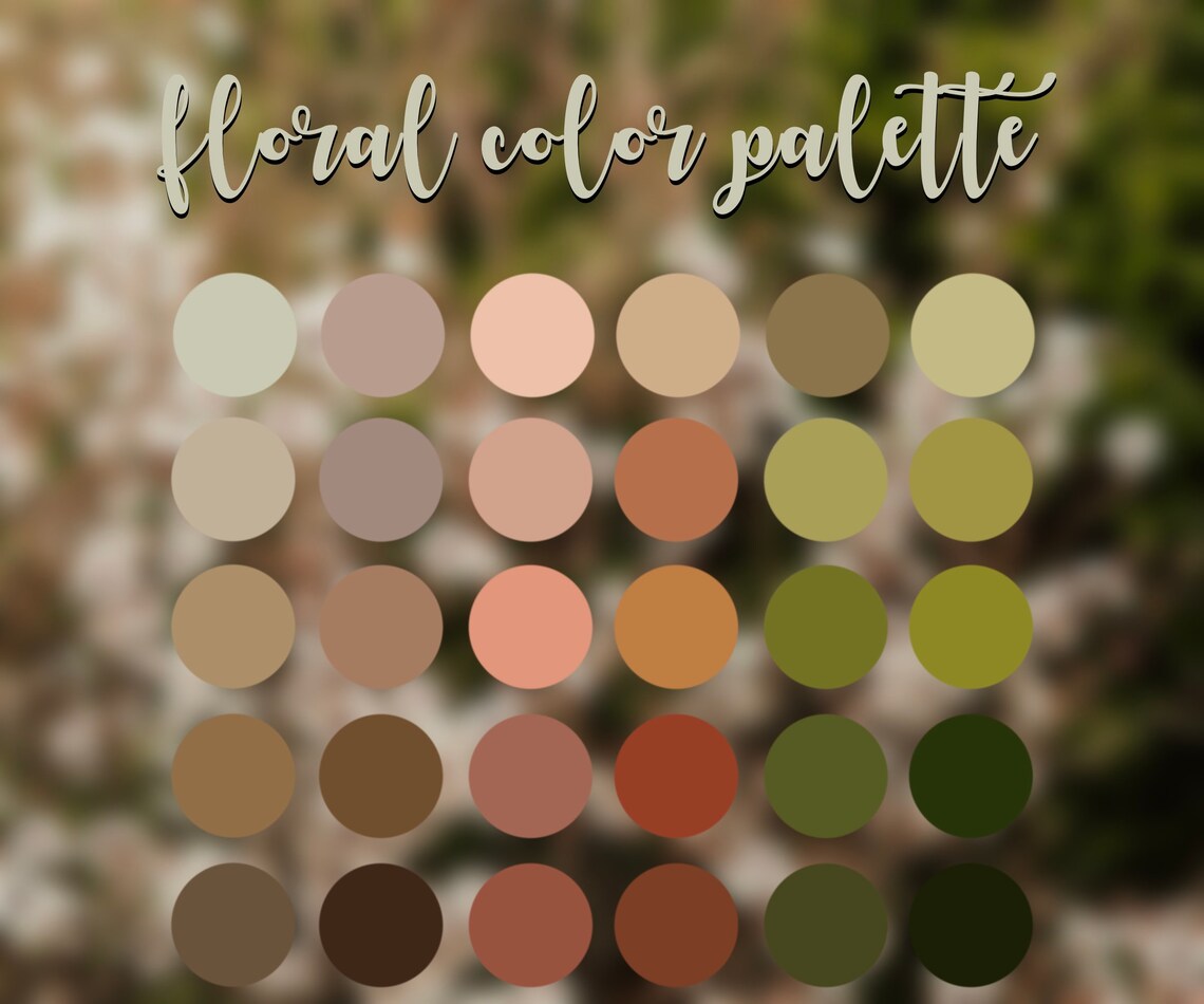 Late Summer Florals Color Palette Set of 30 Color Swatches - Etsy
