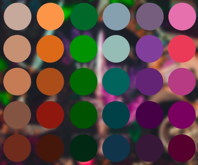 Royalty Color Palette Set of 30 Color Swatches - Etsy