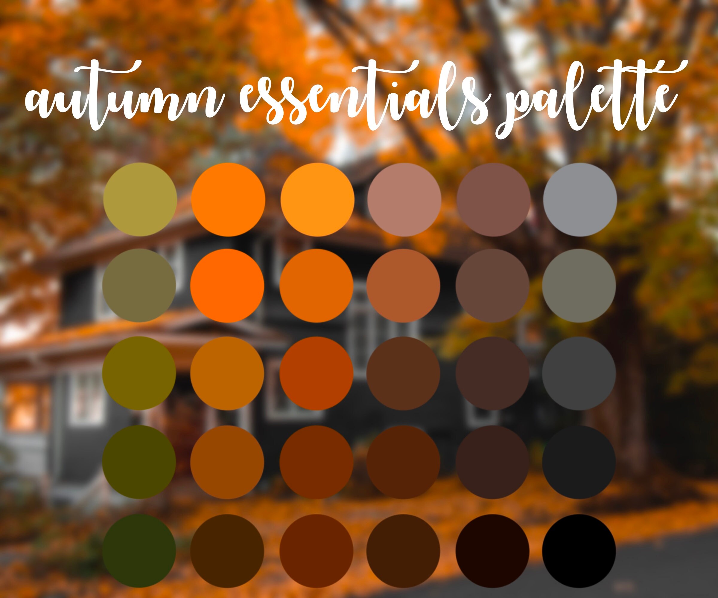 Autumn Essentials Color Palette Set of 30 Color (Download Now) - Etsy
