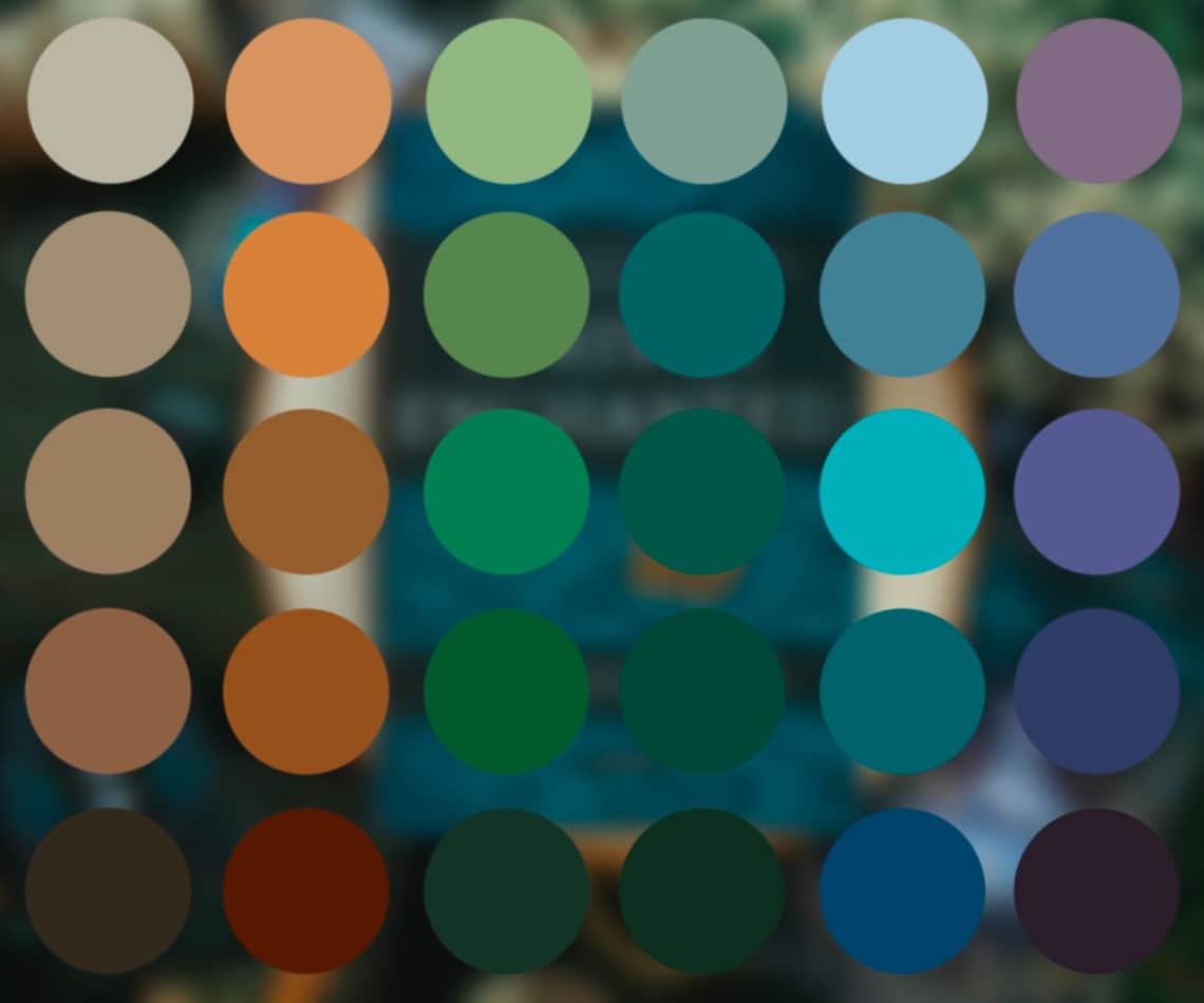 Dark Cottage Core Color Palette Set of 30 Color Swatches - Etsy