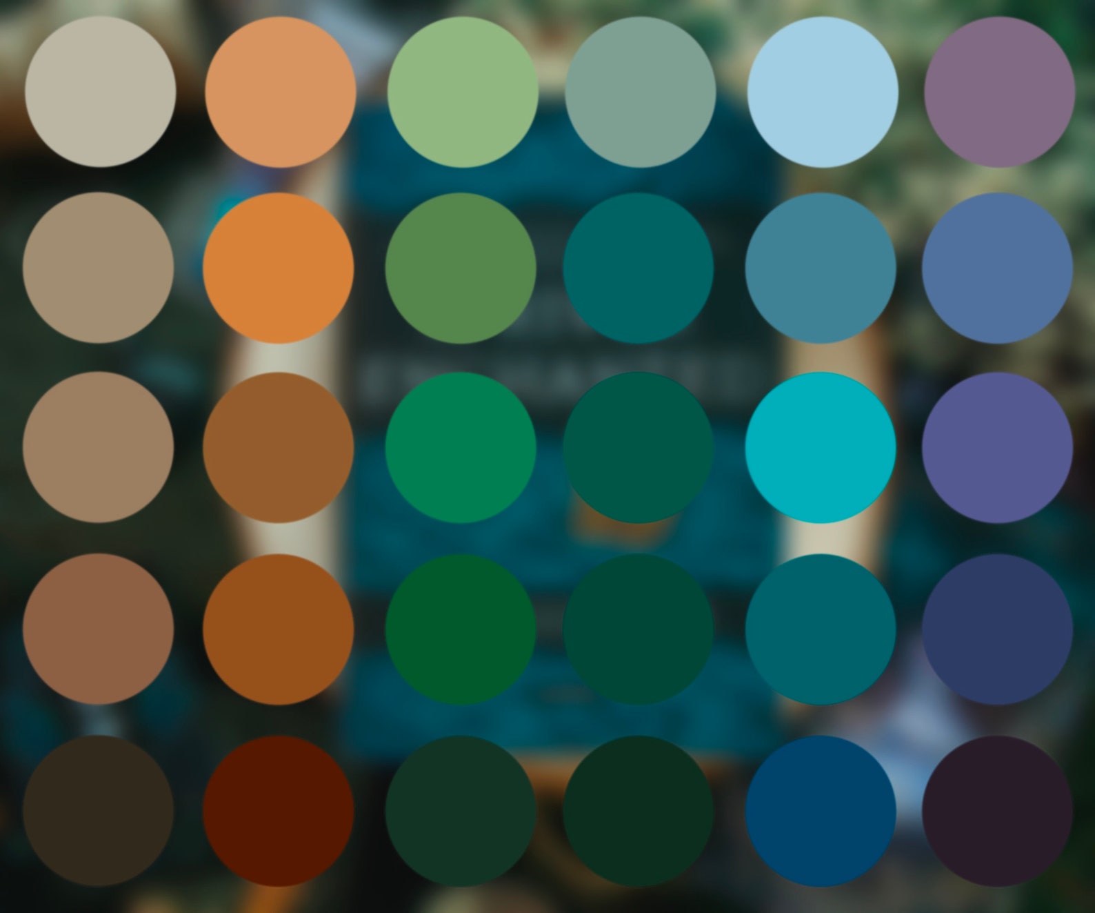 Dark Cottage Core Color Palette Set of 30 Color Swatches - Etsy