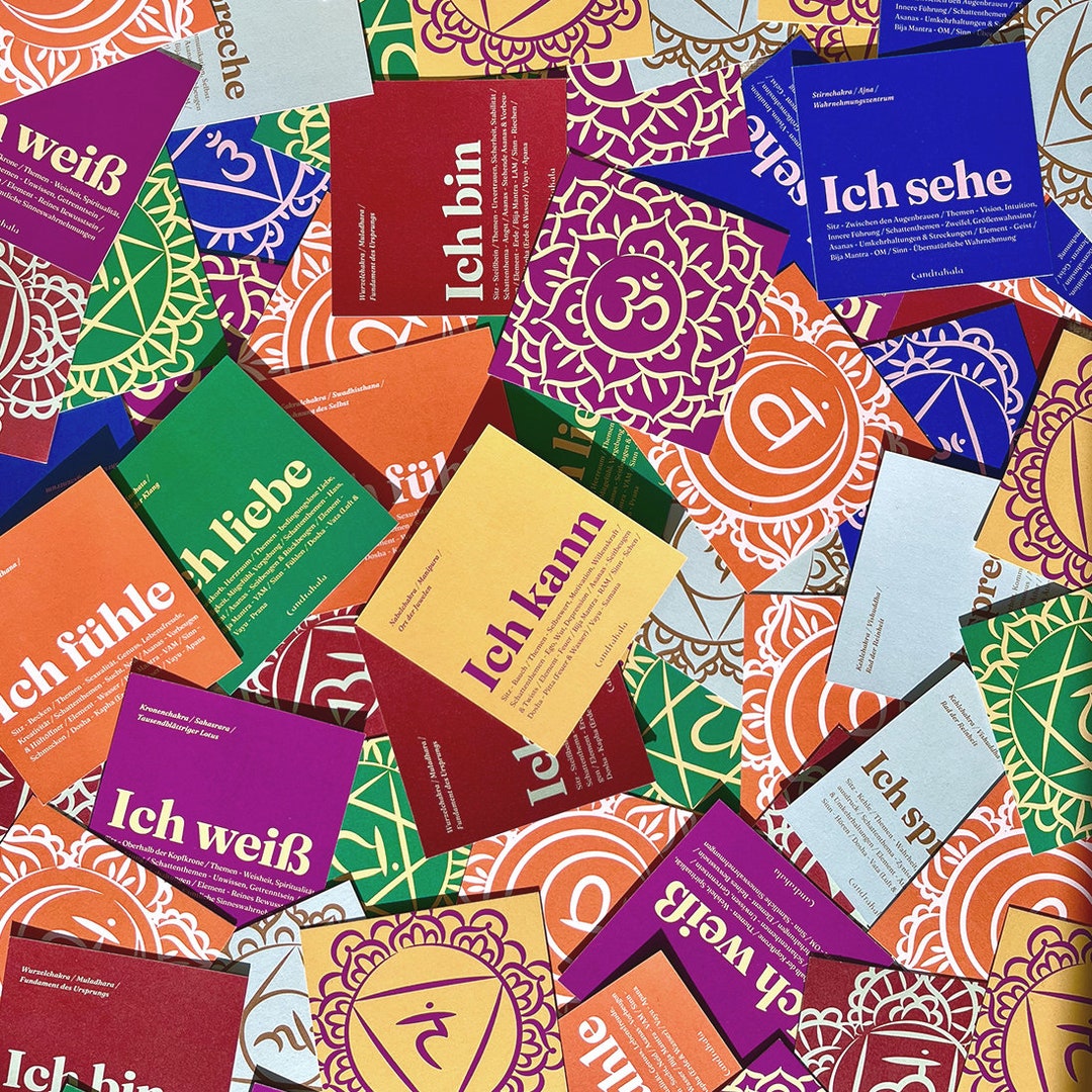 Chakra Kartenset 7 Chakra Karten Chakra-Guide Spirituelles Kartenset ...