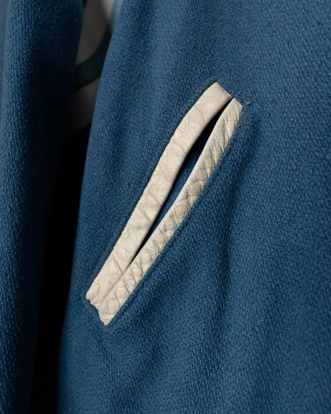 80s Vintage P Letterman Wool Football Varsity Jacket Blue - Etsy