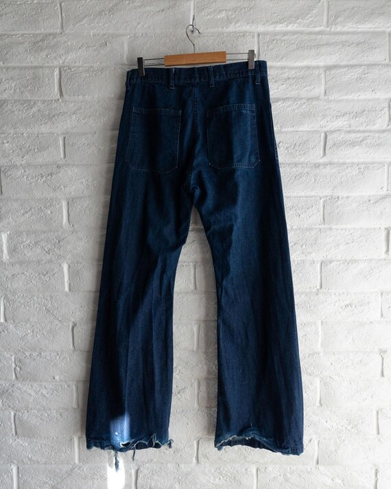 1960s Vintage Seafarer Dungaree Denim Bell Bottom Pan… - Gem