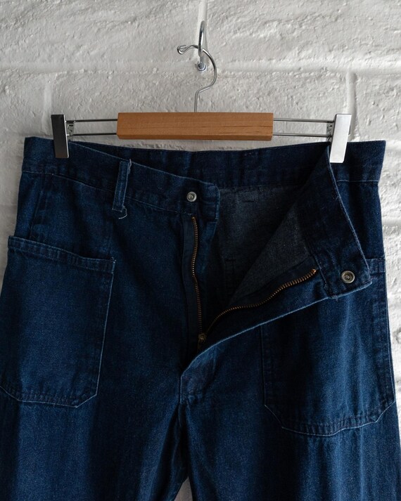 1960s Vintage Seafarer Dungaree Denim Bell Bottom Pan… - Gem